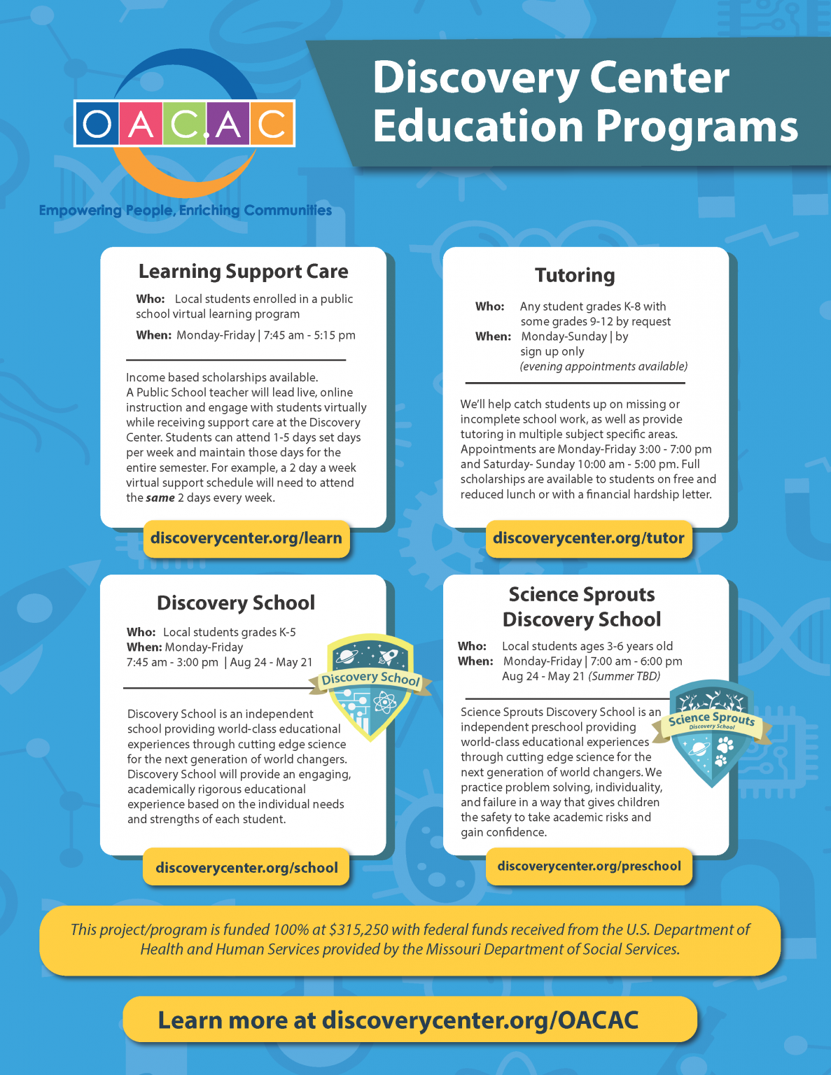 OACAC | Discovery School Scholarships Available