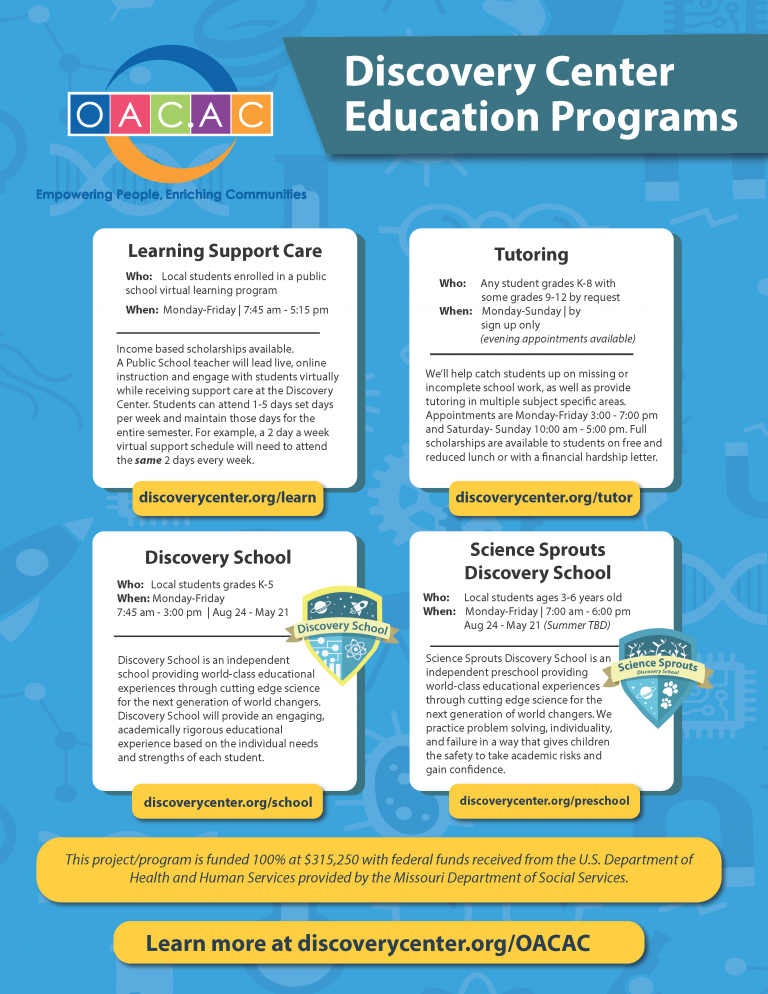 OACAC | Discovery School Scholarships Available