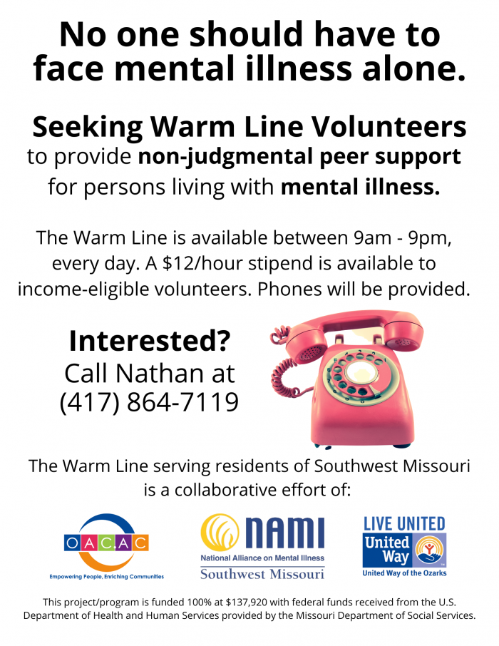 OACAC | Warm Line Volunteer Opportunities